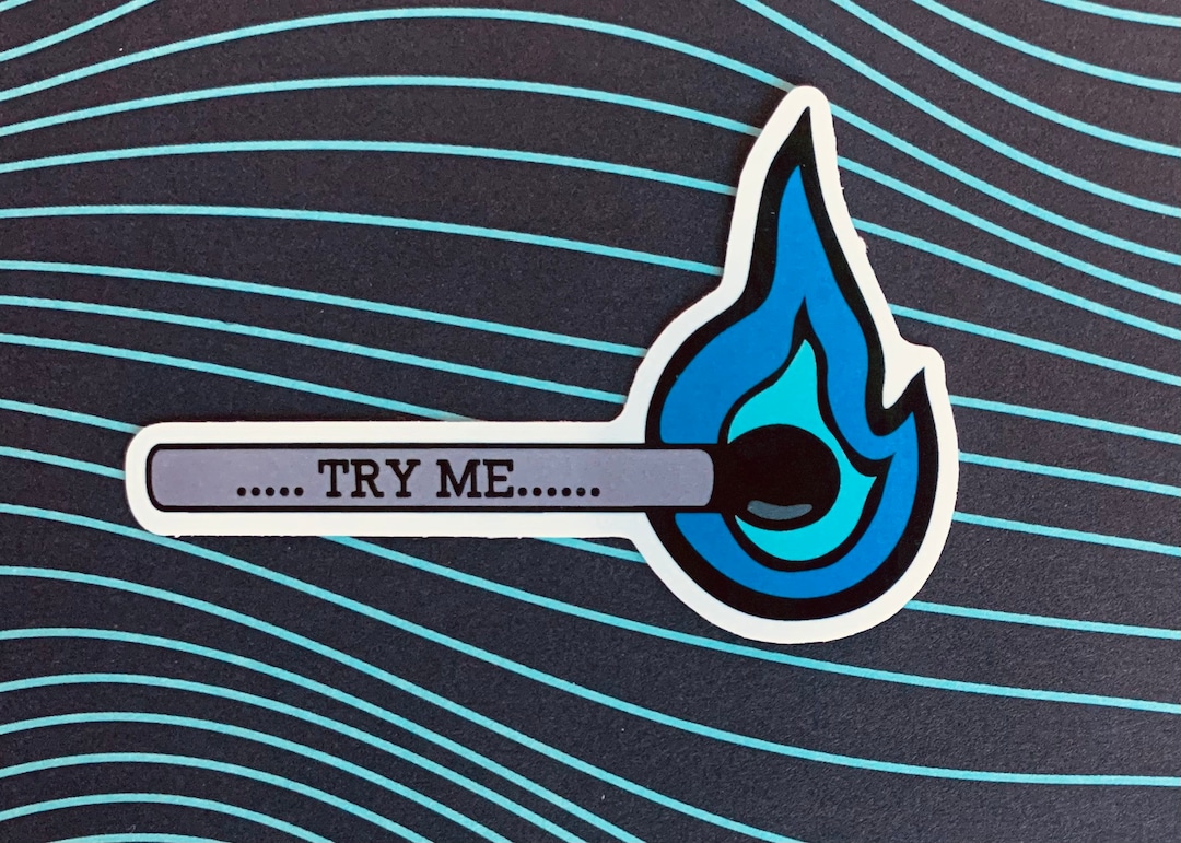 Try Me Vinyl Sticker - Etsy