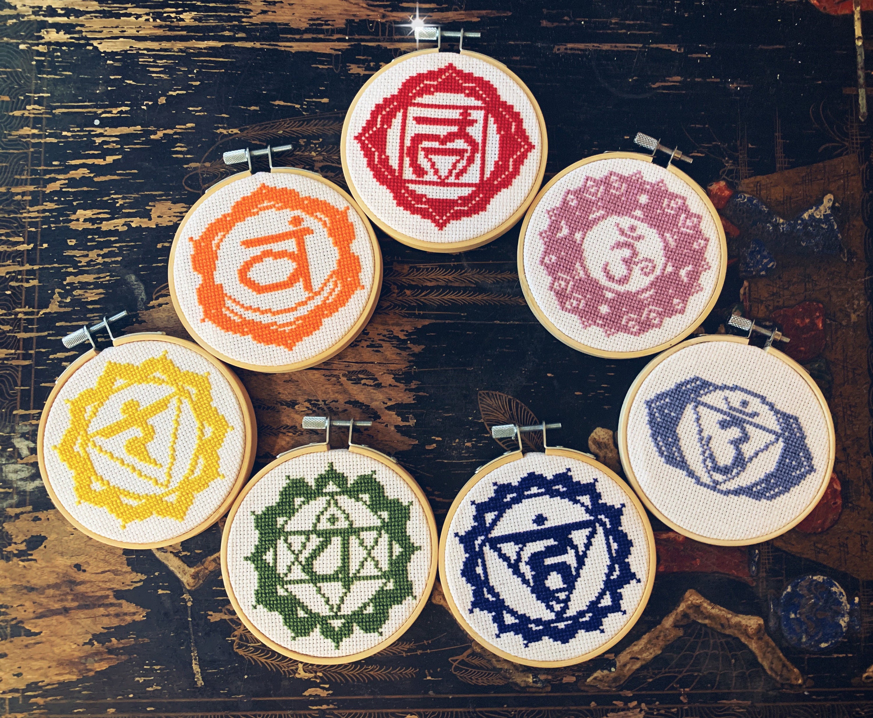 Chakra Collection Modern Cross Stitch Pattern Chakra Art - Etsy