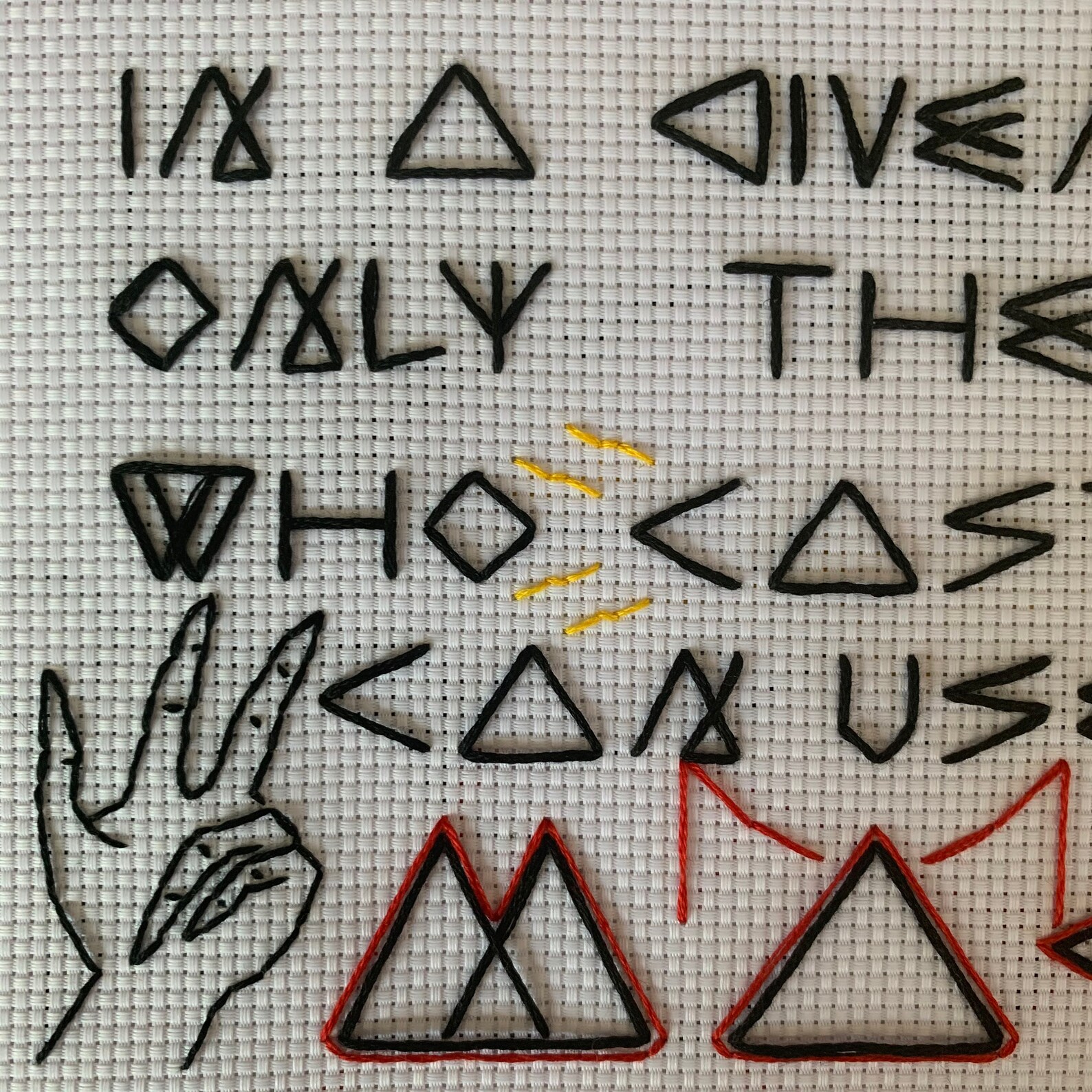 WandaVision Cross Stitch PATTERN Runes Scarlet Witch | Etsy