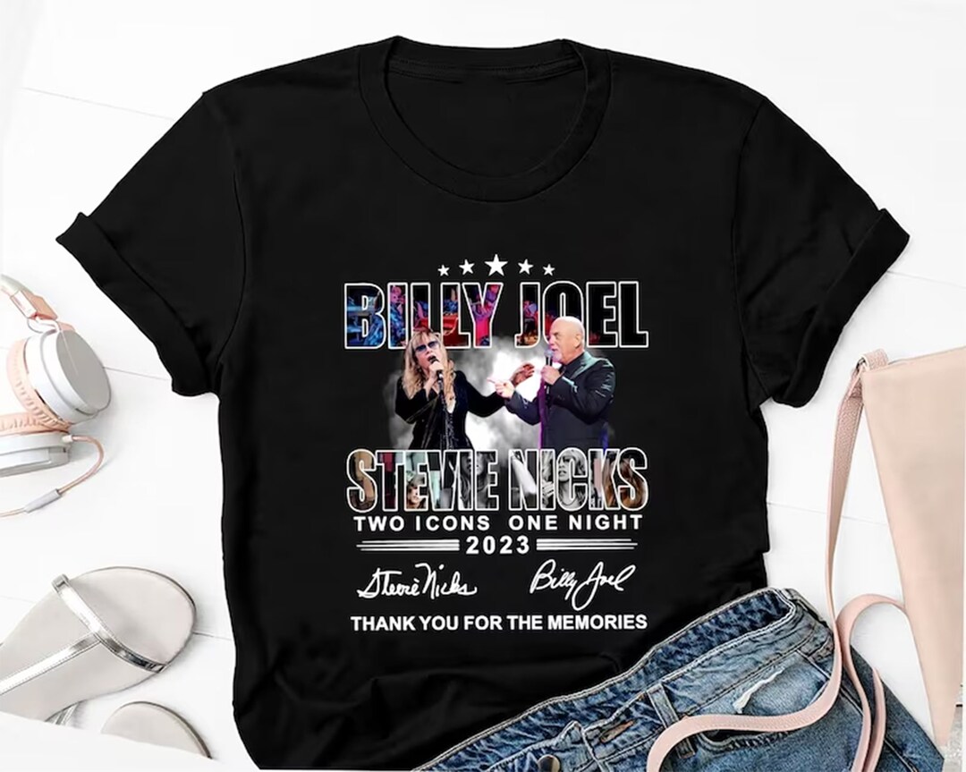 Two Icons One Night Billy Joel Stevie Nick Tour Tshirt Billy - Etsy