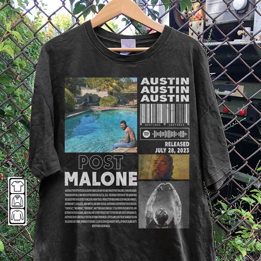 Post Malone Rap Music Merch Shirt Austin Album Rap 90s Tee - Etsy