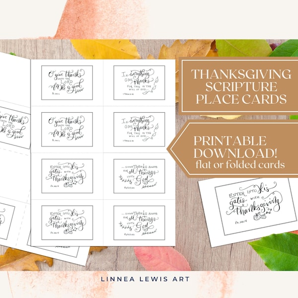 Thanksgiving Place Cards - Etsy
