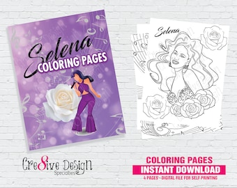 Selena Quintanilla Coloring Page - Etsy