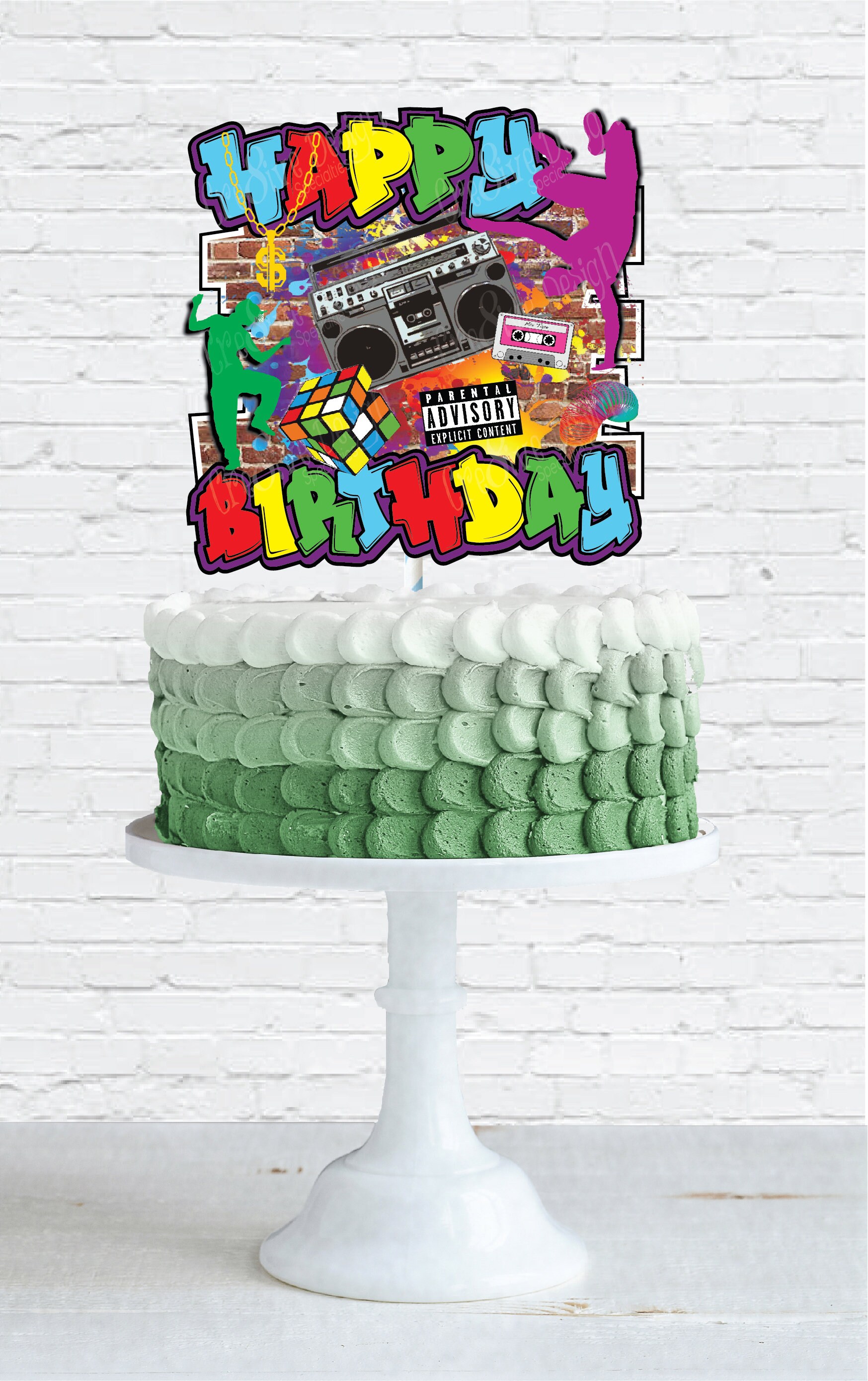 90s Hip Hop Cake Topper Printable Digital File 90s Hip Hop - Etsy UK