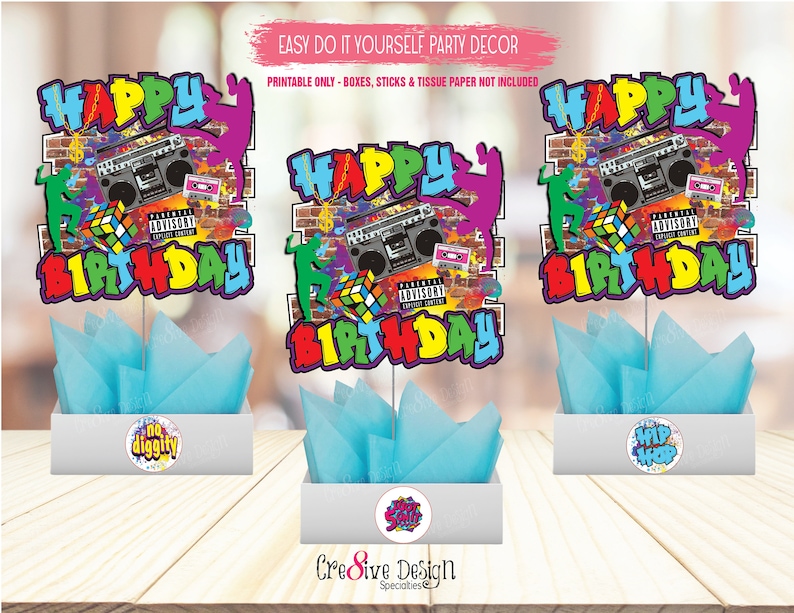 90s Hip Hop Birthday Cake Topper Printable (instant Download) - Etsy Canada
