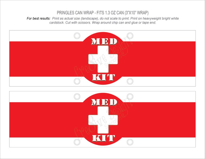 Gamer Med Kit Pringles Wrap Label: Video Game Birthday (instant ...