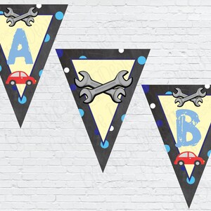 PRINTABLE IT'S A BOY Mechanic Theme Baby Shower Banner, Mechanic Baby ...