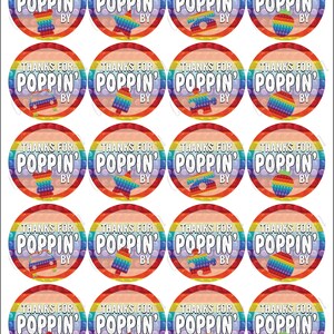POP IT Favor Tag, Favors Tags, Thanks for Poppin By, Pop It Fidget ...