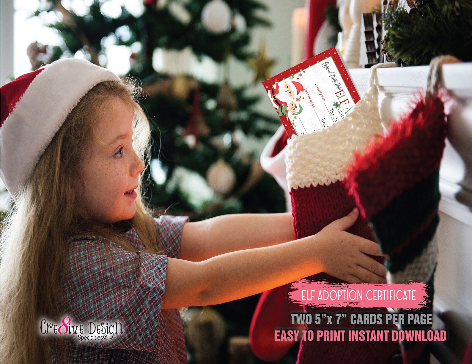 Elf Adoption Certificate Printable Adopt an Elf Letter Elf - Etsy