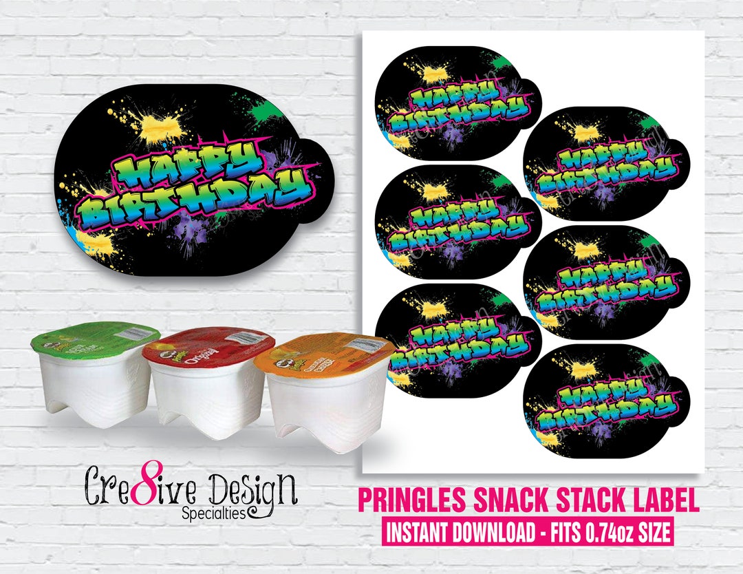 Graffiti Pringles Snack Stack Label Sticker, Graffiti Party Supplies ...