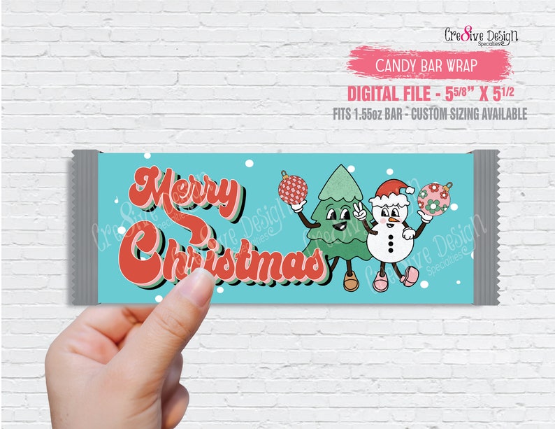 Merry Christmas Vintage Candy Bar Wrappers Christmas Party - Etsy
