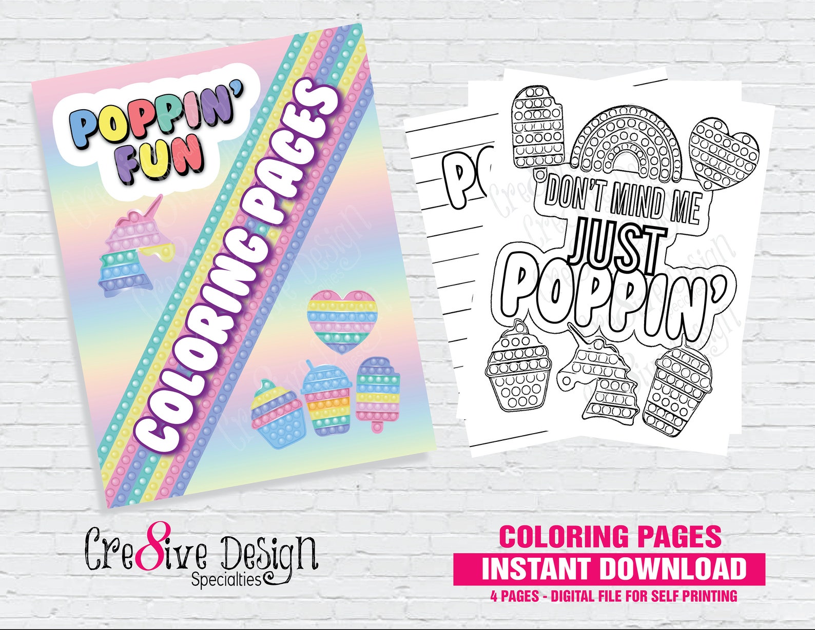 POP IT Coloring Pages Pop It Party Favors Pop It Coloring - Etsy