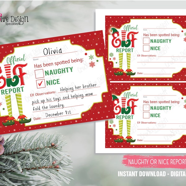 Naughty or Nice Tags - Etsy