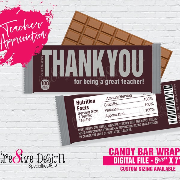 Candy Bar Wraps - Etsy