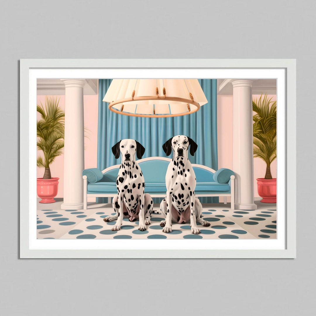 Dalmatians in Art Deco Room Digital Download, High Life Realistic ...