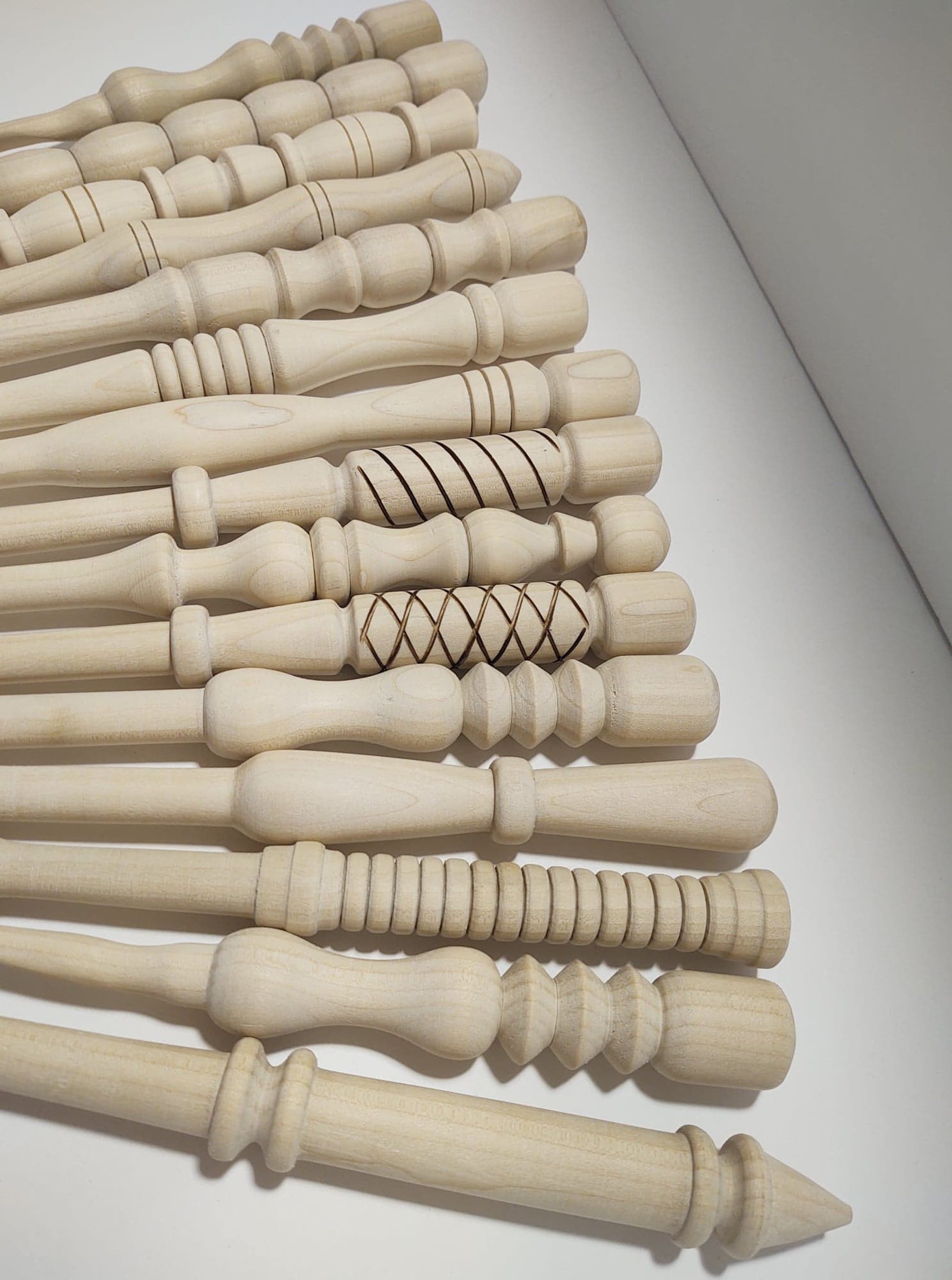 10 Unfinished Assorted Movie Inspired Wooden Wands Magic | Etsy