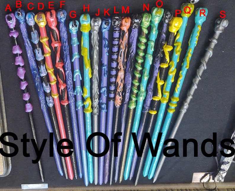 Wands - Metallic Painted Wands- Thin Wizarding Wands - Magic Wands ...