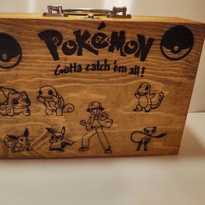 Pokemon Suitcase - Pokemon Box - Pokemon Woodburn Box - Keepsake Box - Etsy