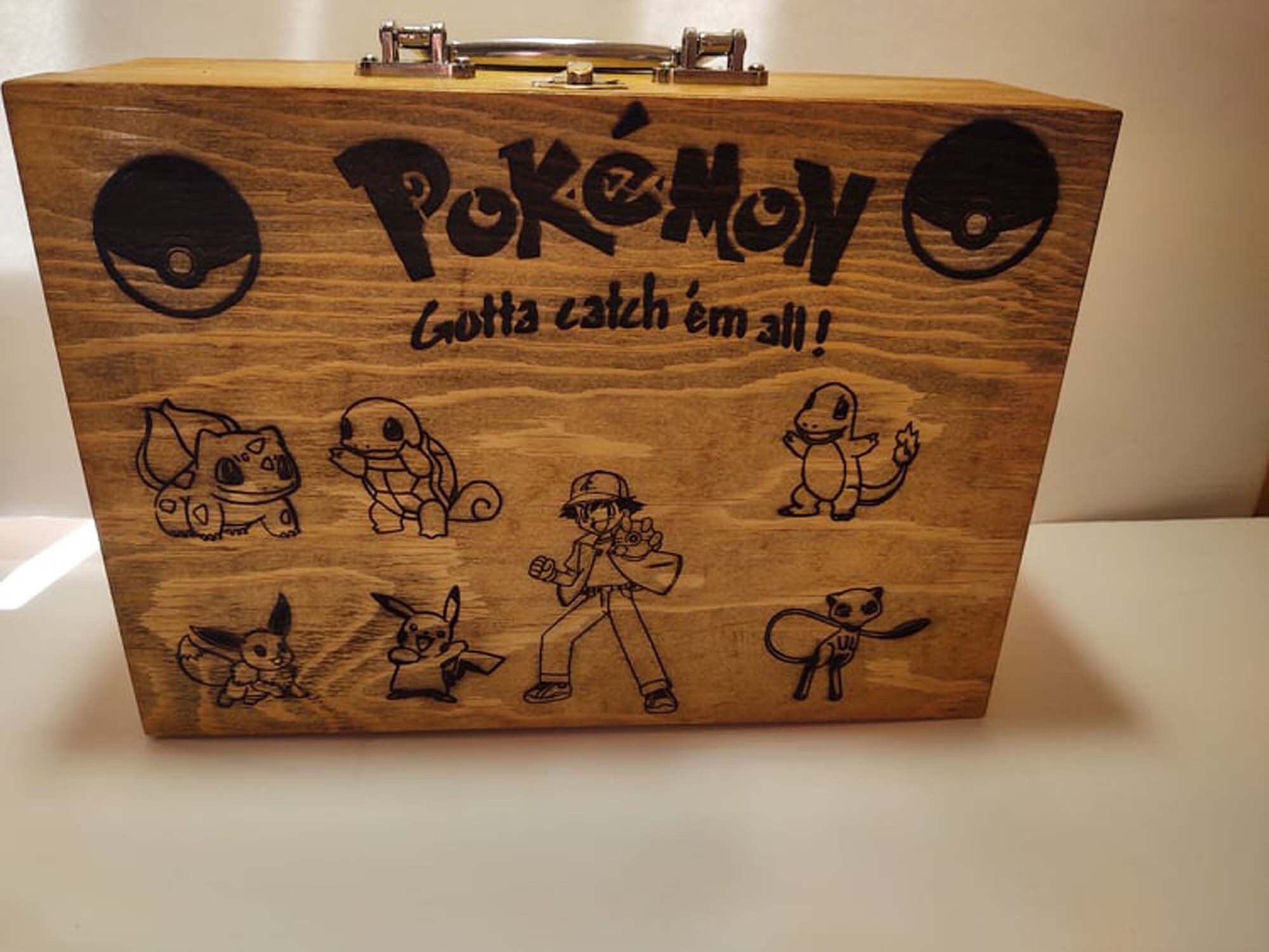 Pokemon Suitcase Pokemon Box Pokemon Woodburn Box | Etsy