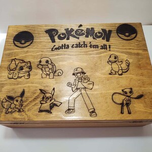 Pokemon Suitcase - Pokemon Box - Pokemon Woodburn Box - Keepsake Box - Etsy