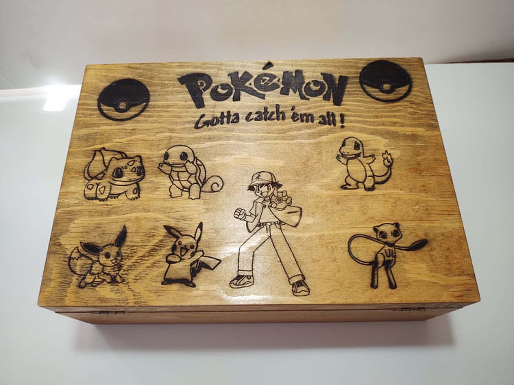 Pokemon Suitcase Pokemon Box Pokemon Woodburn Box | Etsy