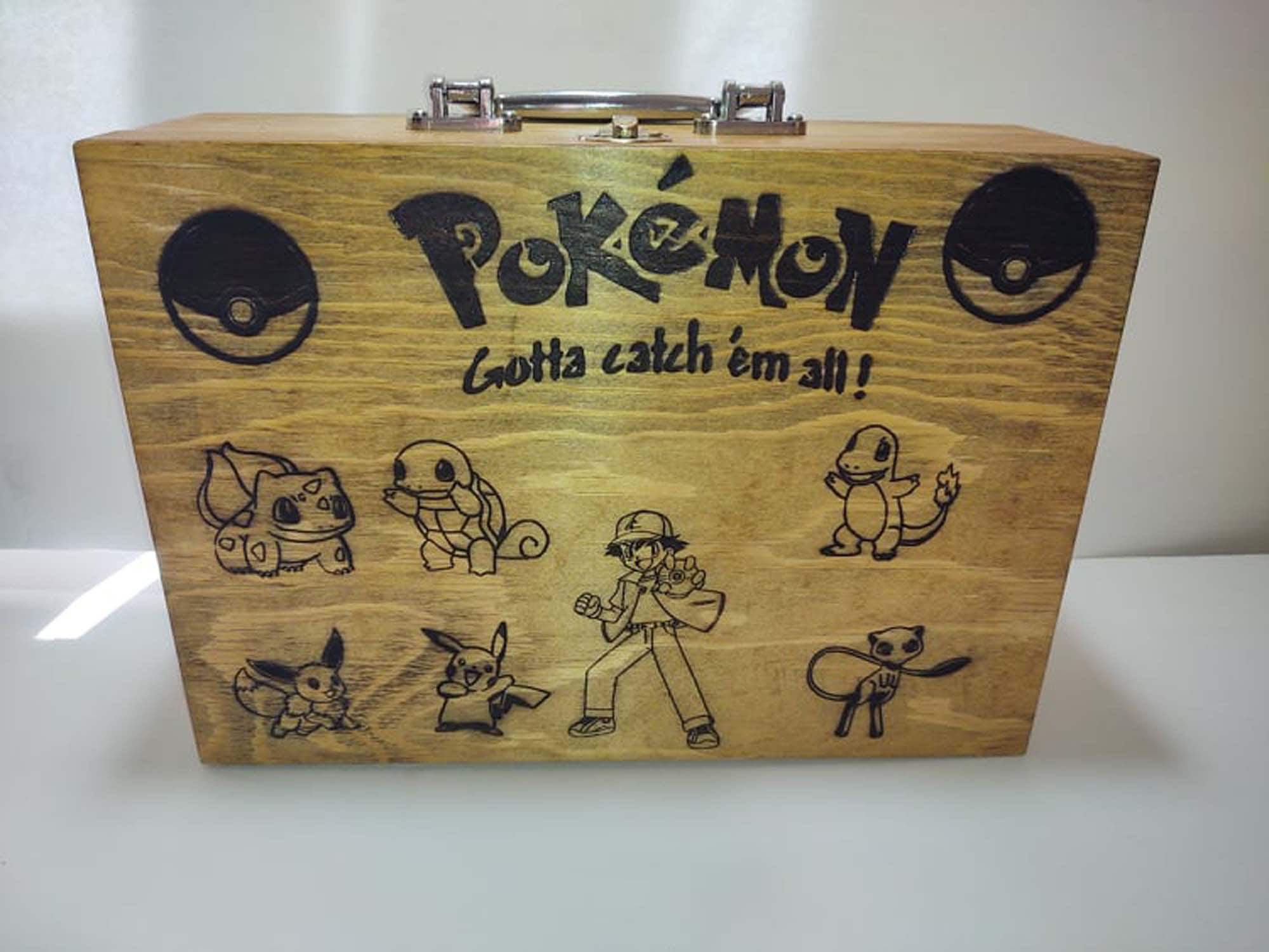 Pokemon Suitcase Pokemon Box Pokemon Woodburn Box | Etsy