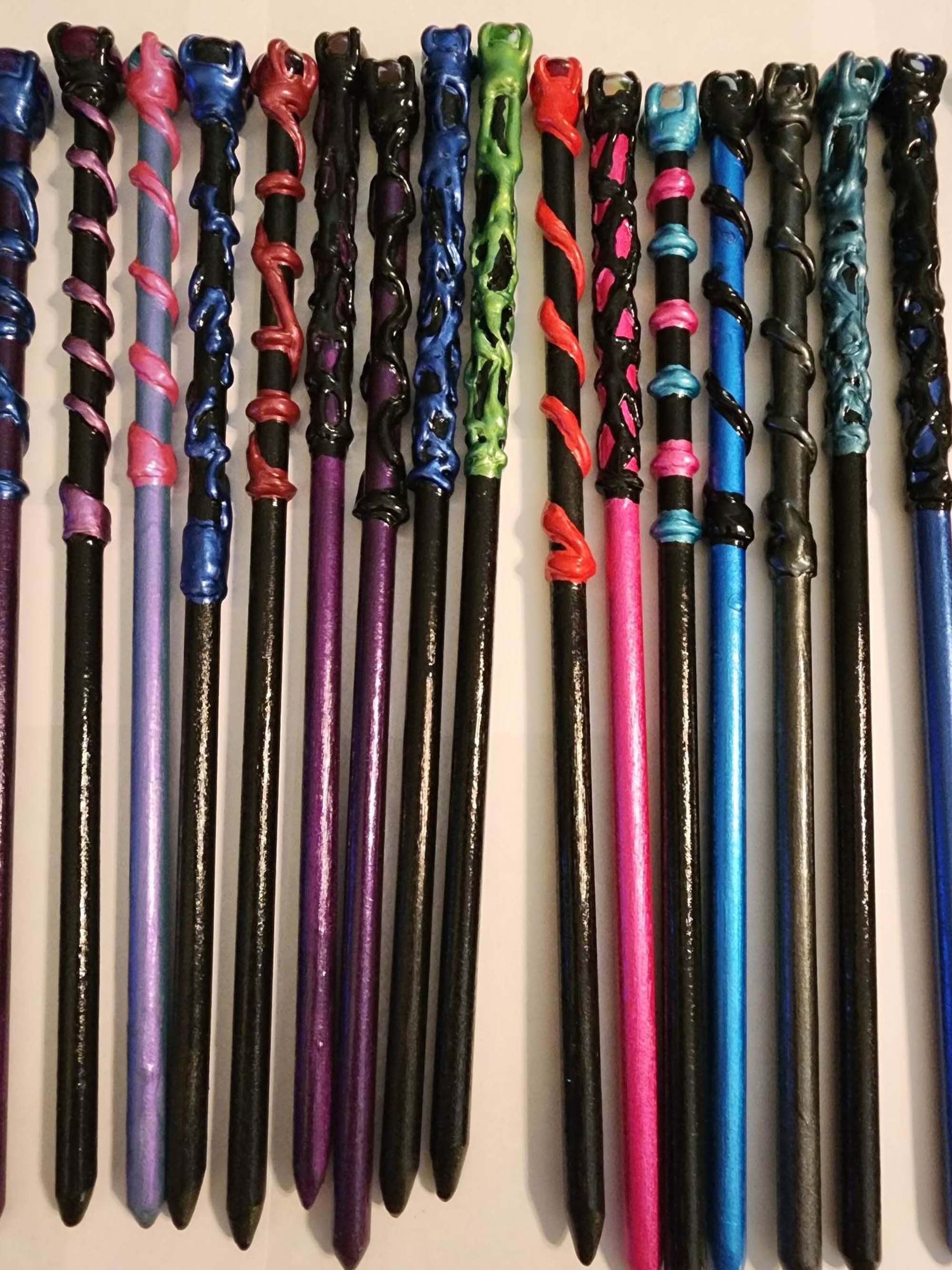 Wands - Metallic Painted Wands- Thin Wizarding Wands - Magic Wands ...