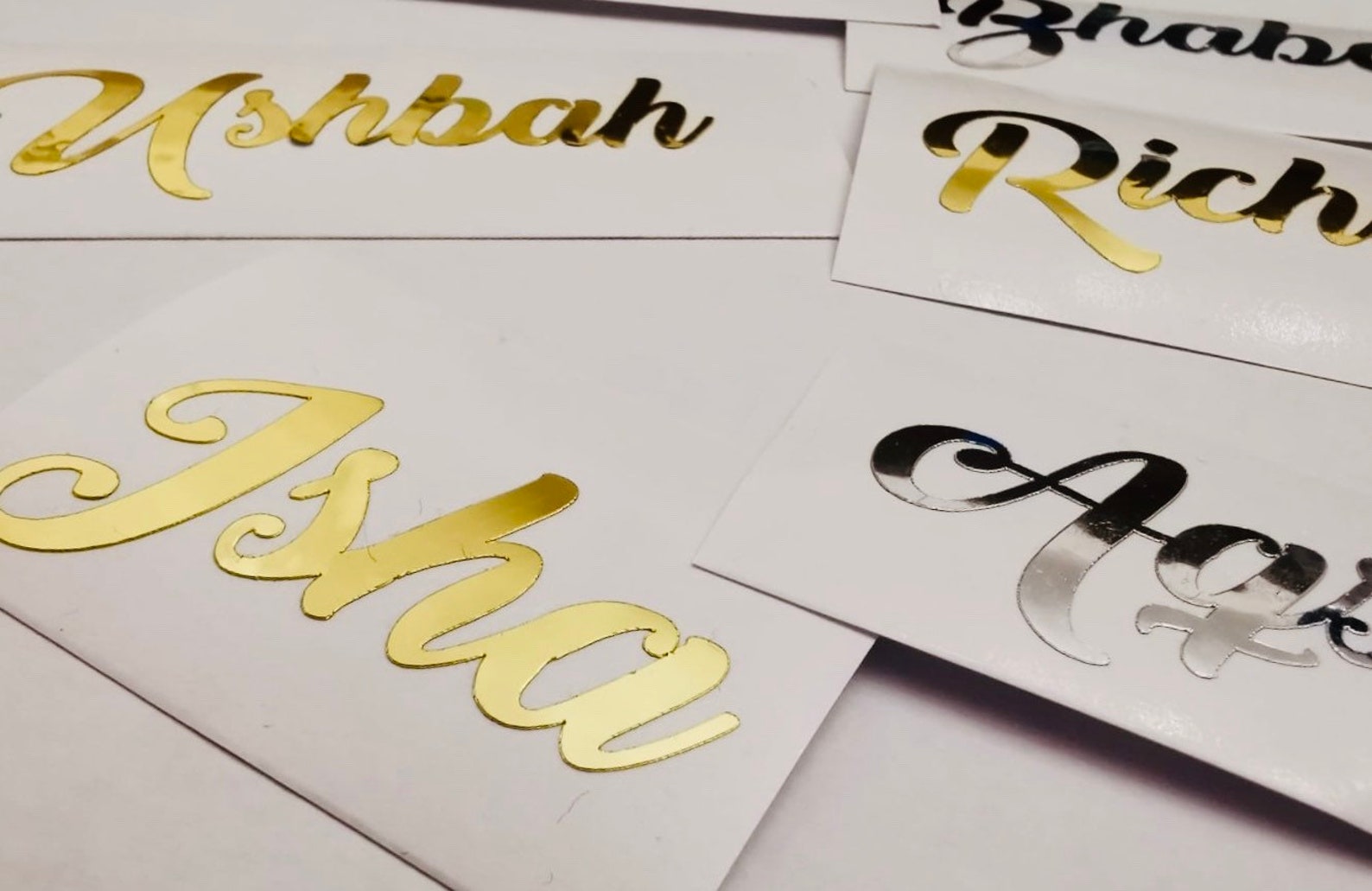 1 X Personalised CHROME Vinyl Decal Sticker / Word Cut Vinyl | Etsy