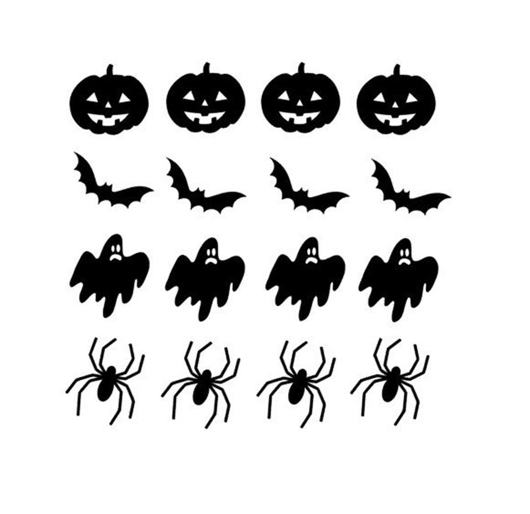 16x Halloween Decals/ Stickers/ Wine Champagne Any Glass/cup Mug Decal ...