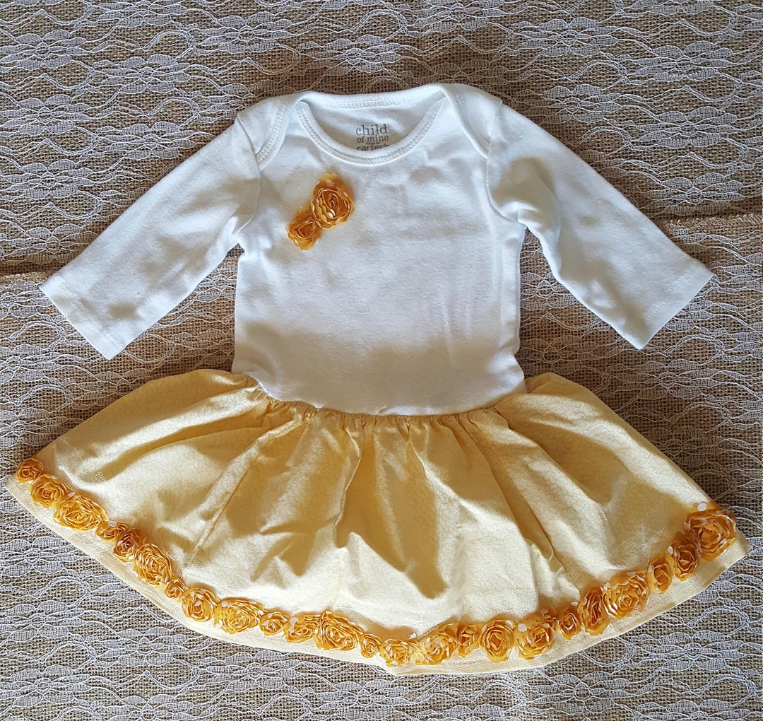 Light Yellow Onesie Dress, Baby Girl Romper, Boho Baby Dress, Yellow ...