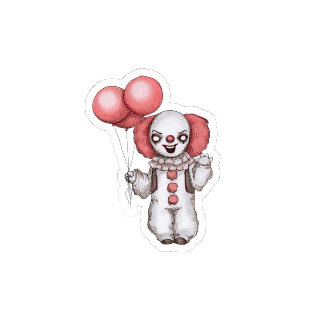 Creepy Clown Kiss-cut Stickers | Halloween Decor, Laptop Stickers ...