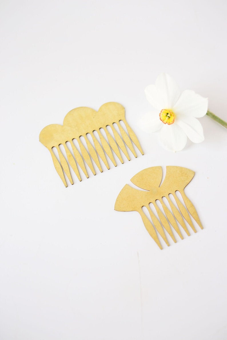Minimal Brass Haircombs - Etsy