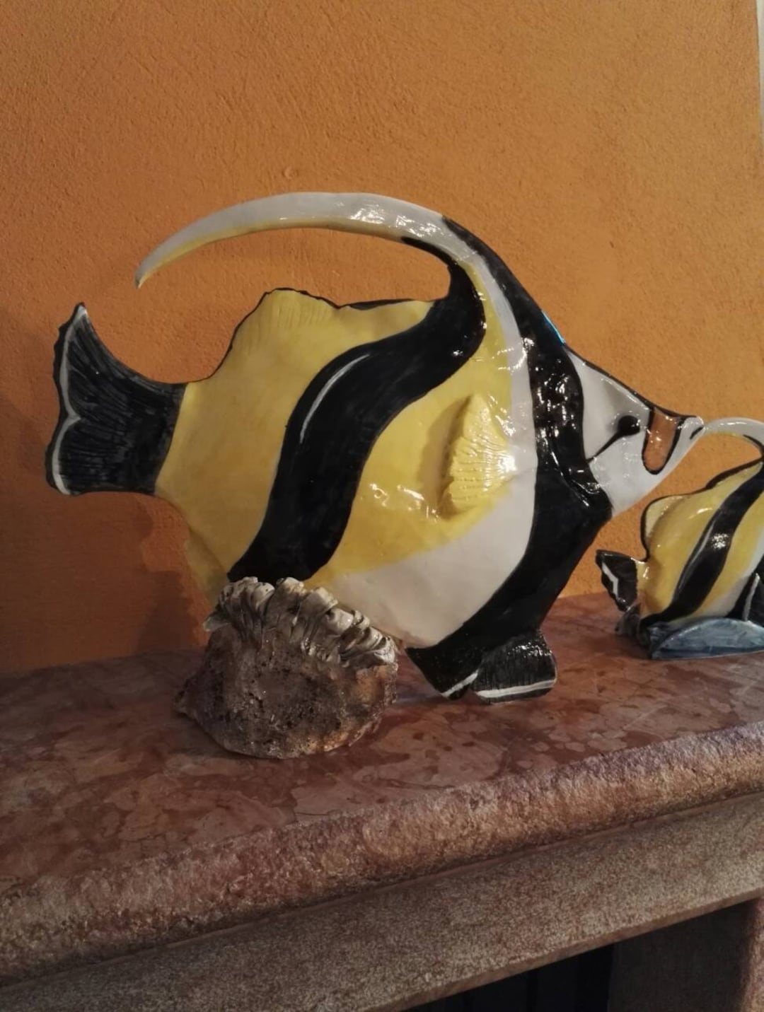 Fish Ceramic Sculpture,handmade Sculpture Art, Marine Fish, Butterfly ...