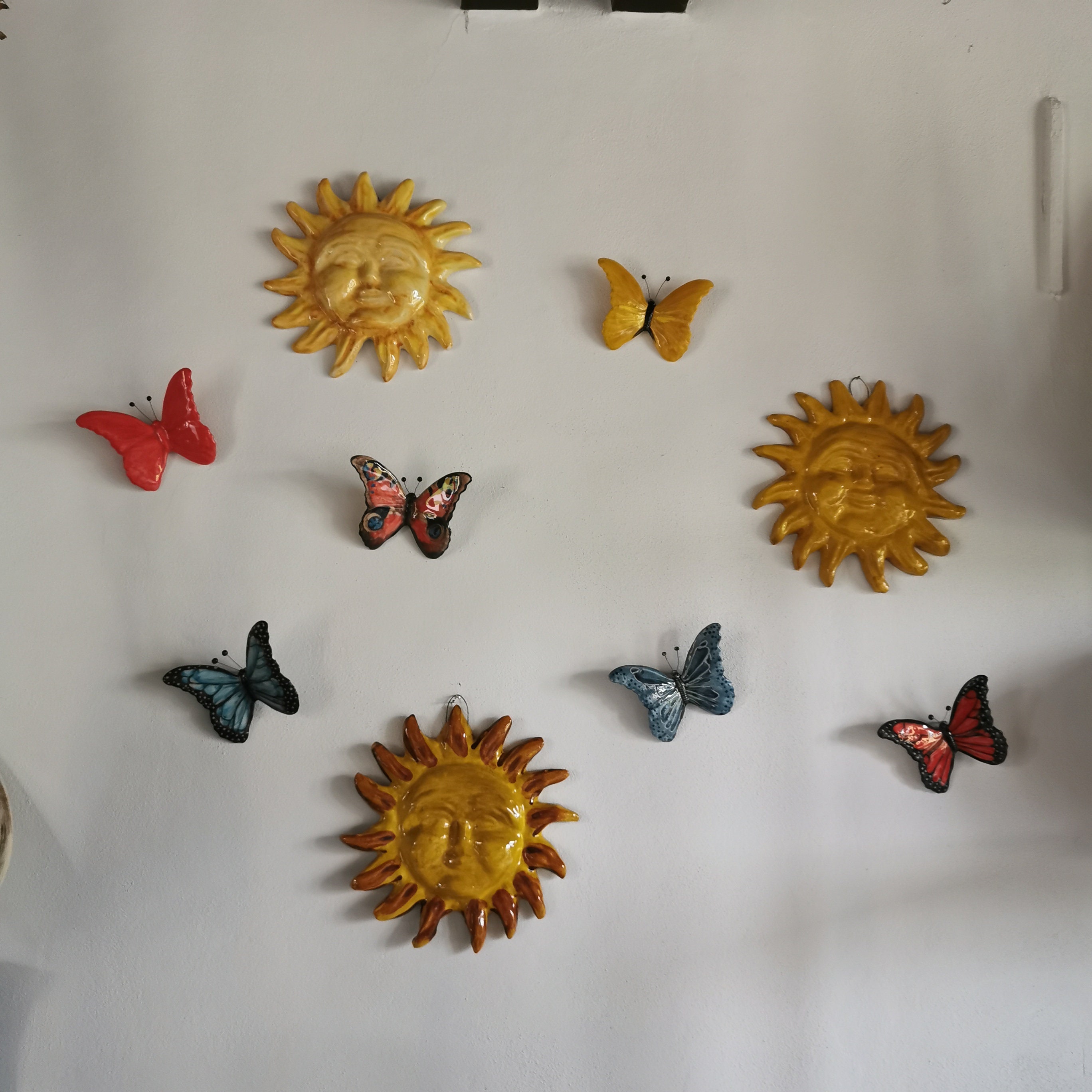 Italian Ceramic Sun Plaques Italy Pottery Sun Ceramic Sun - Etsy