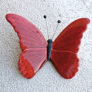 Red Ceramic Butterfly, Ceramic Butterfly, Red Ceramic Butterfly ...