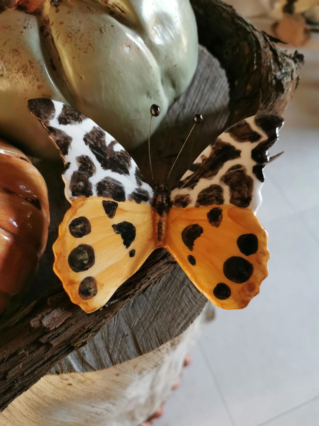 Yellow Butterfly, Ceramic Butterfly, Wall Butterfly, Decorative ...