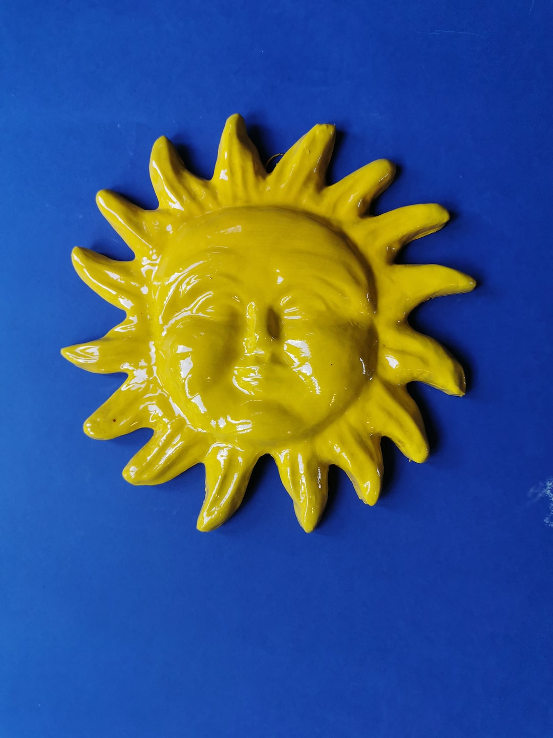 Italian Ceramic Sun Plaques, Italy Pottery Sun, Ceramic Sun Face, Sun ...