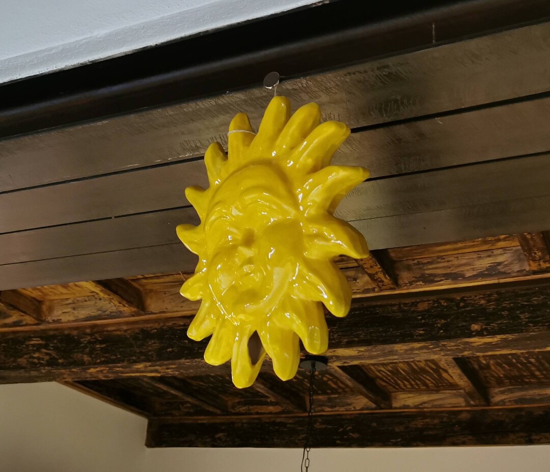 Ceiling Decor Ceramic Sun, Sun Home Art, Ceramic Sun, Italian Pottery ...