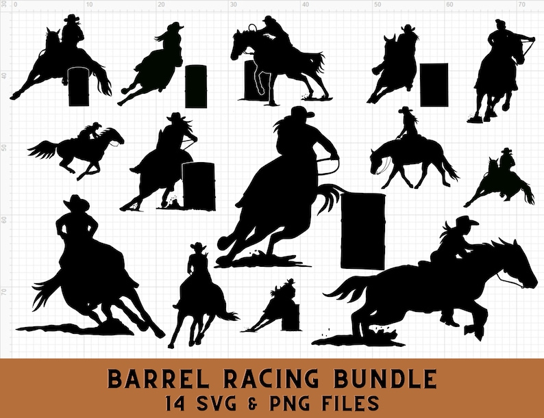 Rodeo Barrel Racing SVG Bundle | Barrel Racer Cutting File | Rodeo SVG ...