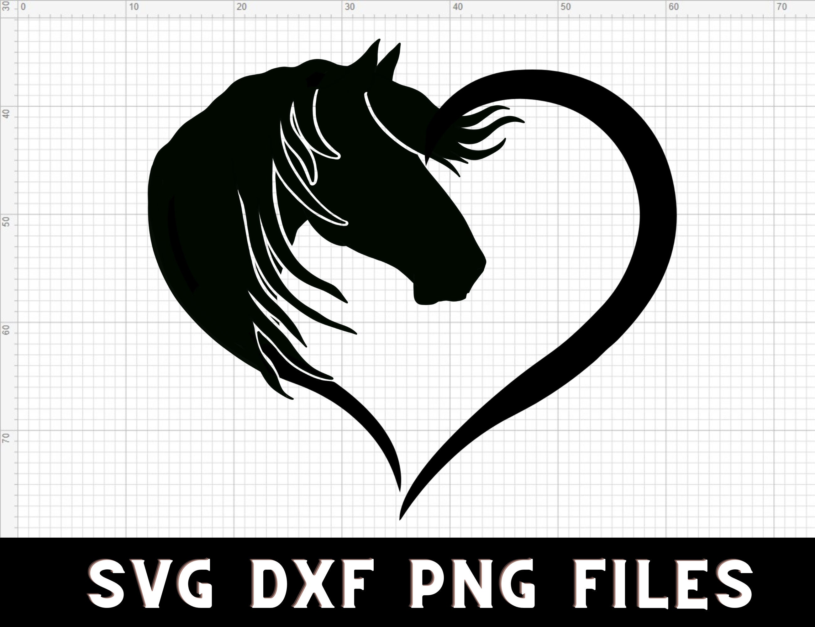 Horse SVG Heart SVG Cutting File for Cricut, Silhoutte Machines in Png ...