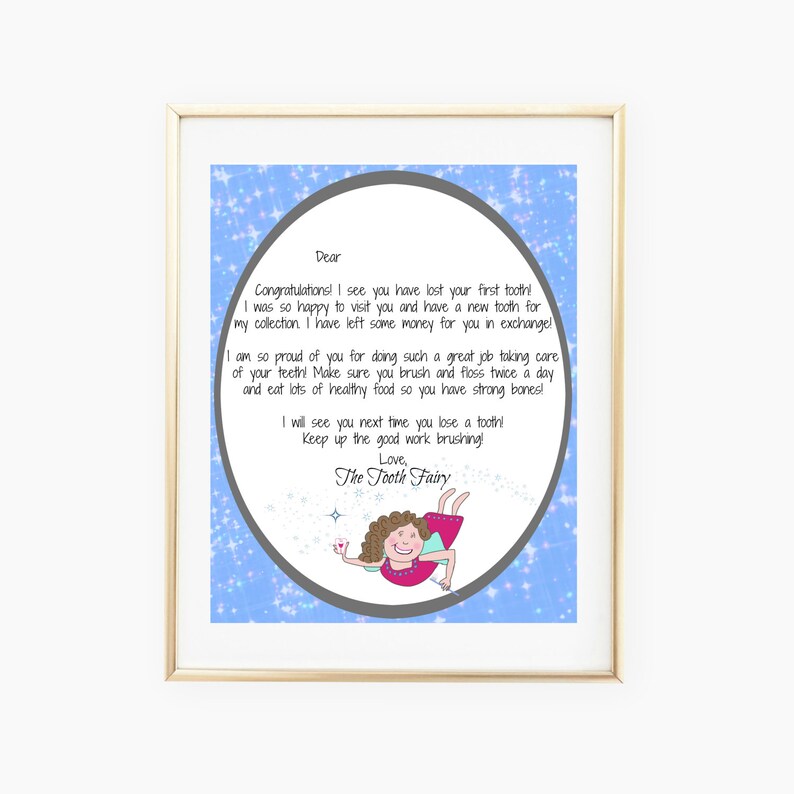 First Tooth Lost, Tooth Fairy Letter, Baby Milestone, Letter From Tooth ...