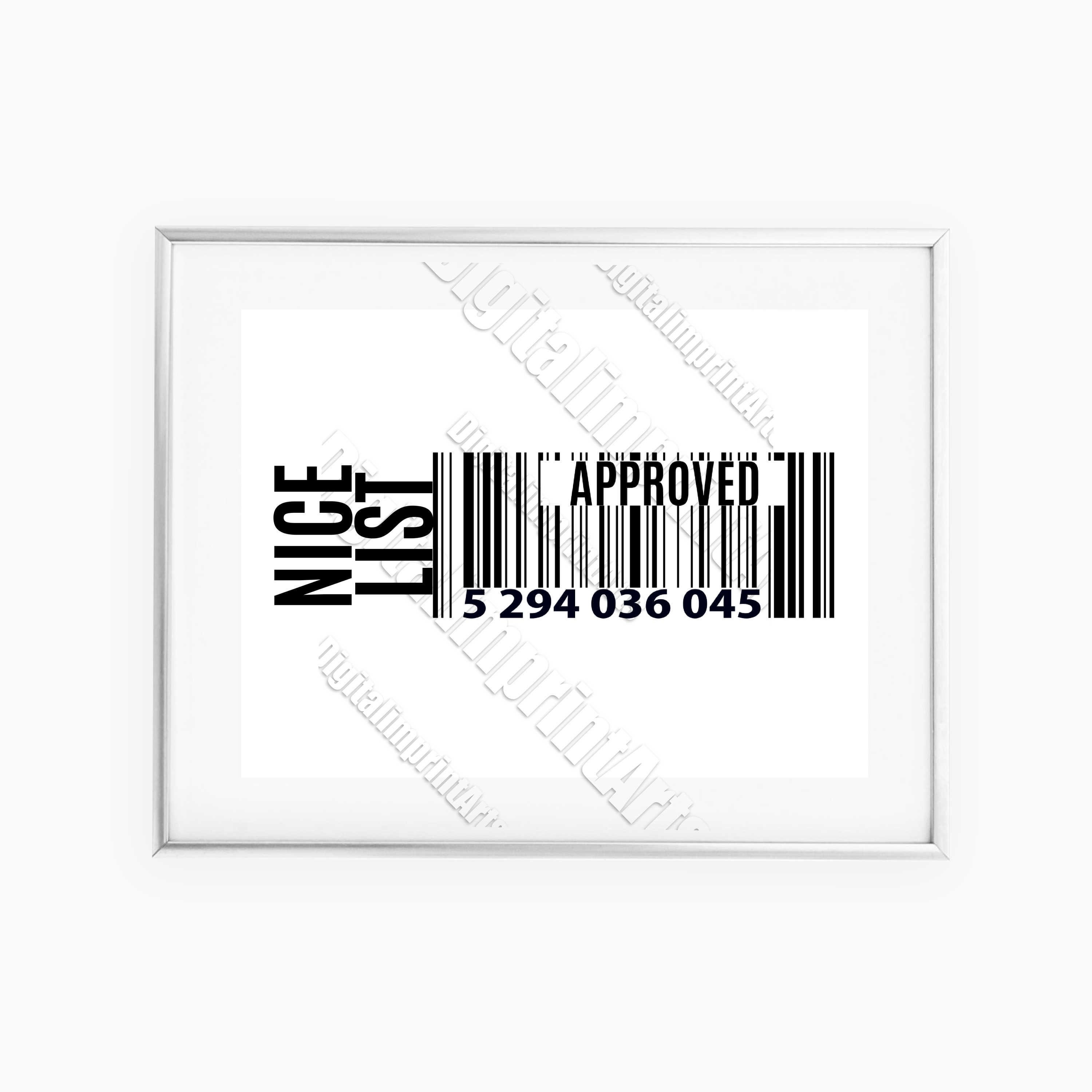 Prints Santa Letter Receipt Resale Santa Barcode Santa Approved Digital ...
