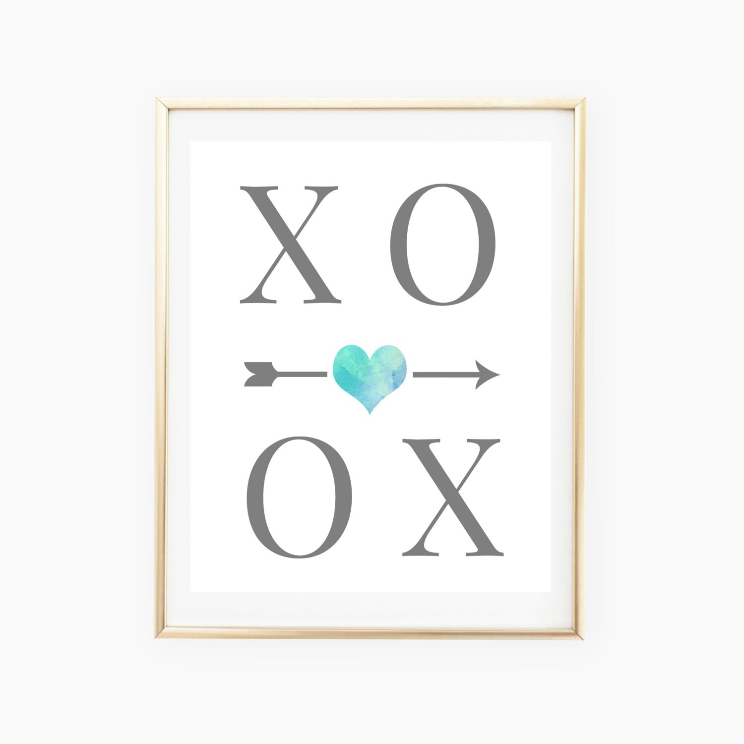 Xoxo Watercolor Wall Art Print, Valentine's Gift, Xoxo Sign, Pastel ...