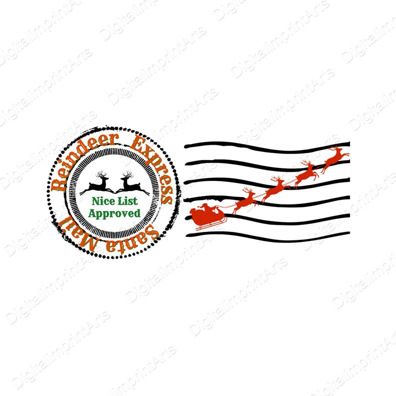 Postmark the North Pole-santa Package Stamp-north Pole Stamp-christmas ...