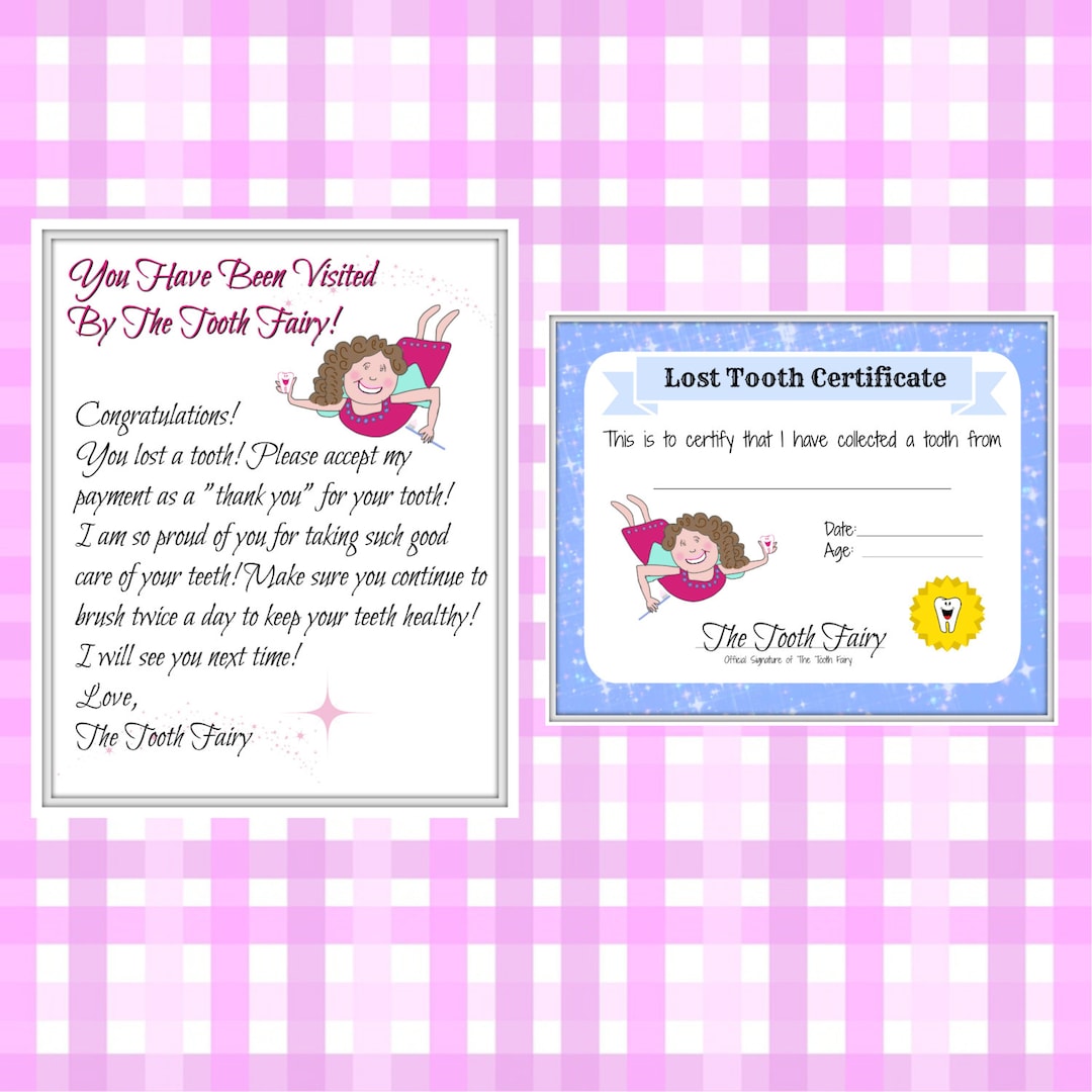 Girl Tooth Fairy Letter, Lost Tooth, Baby Milestone, Letter From Tooth ...