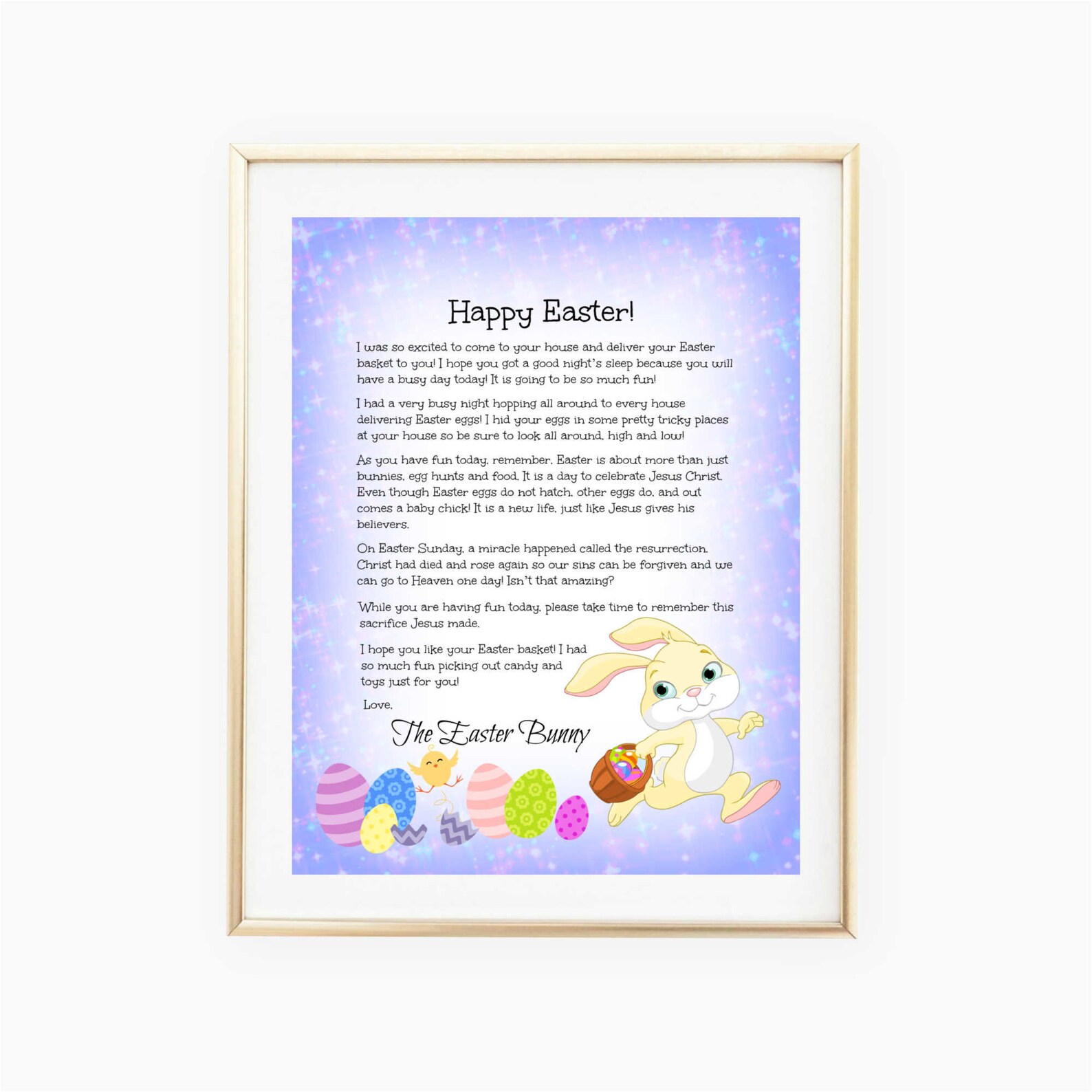 Religious Easter Bunny Letter, Eggs, Child, Baby Milestone, Christian ...