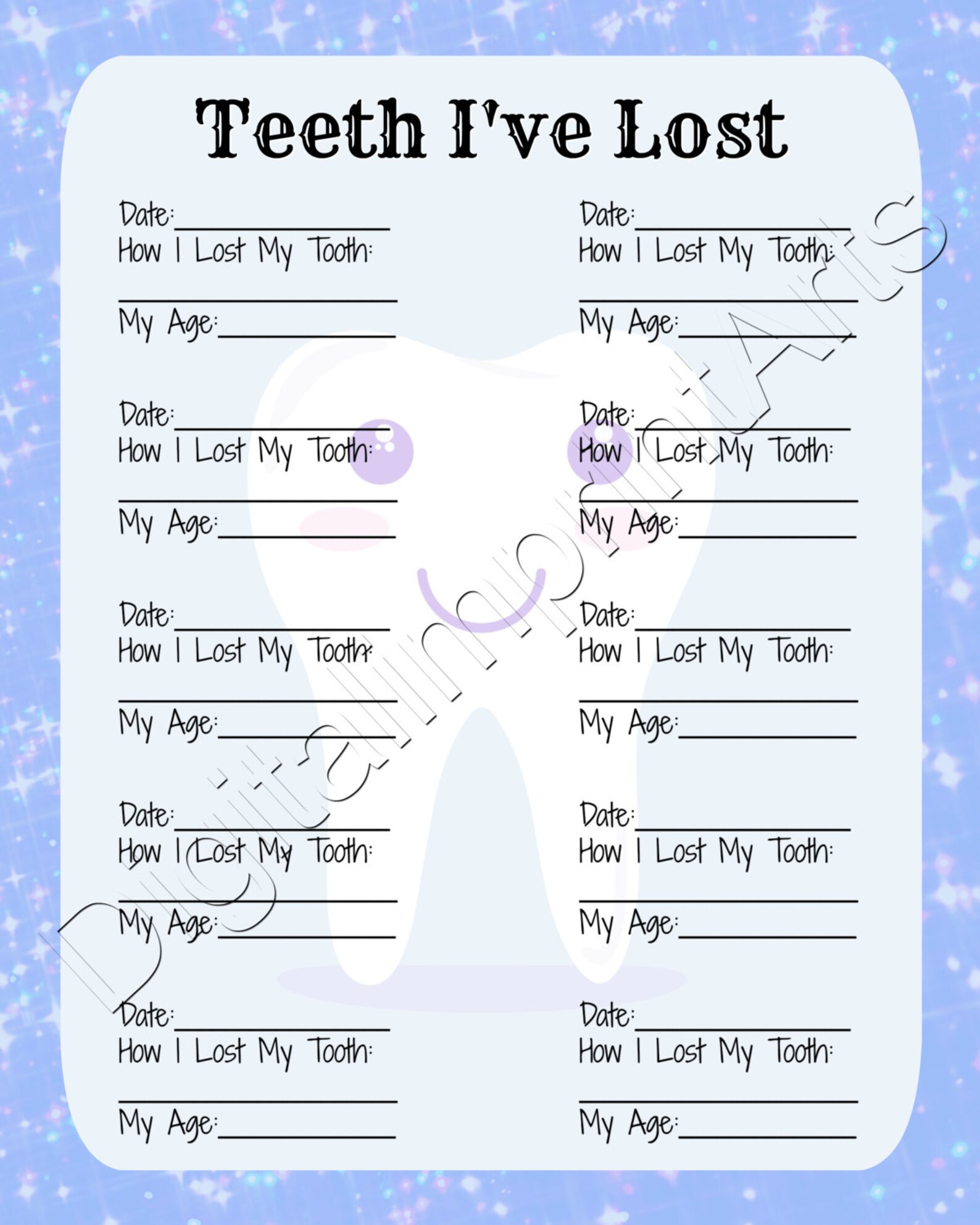 Tooth Tracker, Tooth Fairy Letter, Lost Tooth, Baby Milestone, From ...