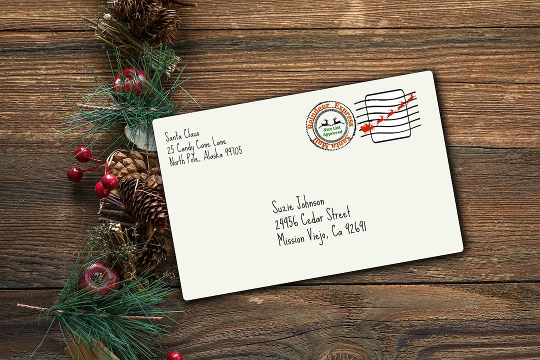 Postmark the North Pole-santa Package Stamp-north Pole Stamp-christmas ...