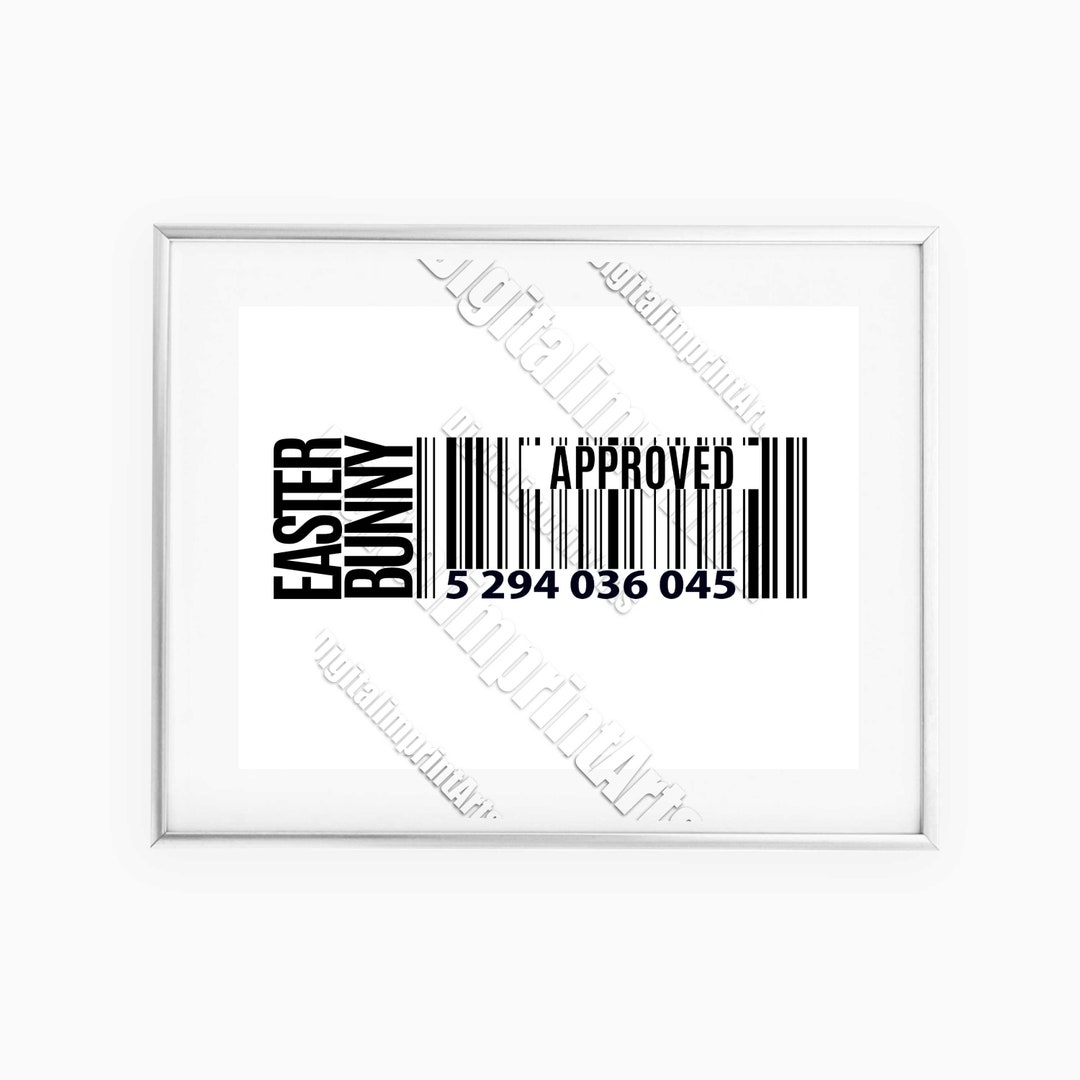 Easter Bunny Barcode, Resale Easter Barcode, Easter Bunny Letter ...