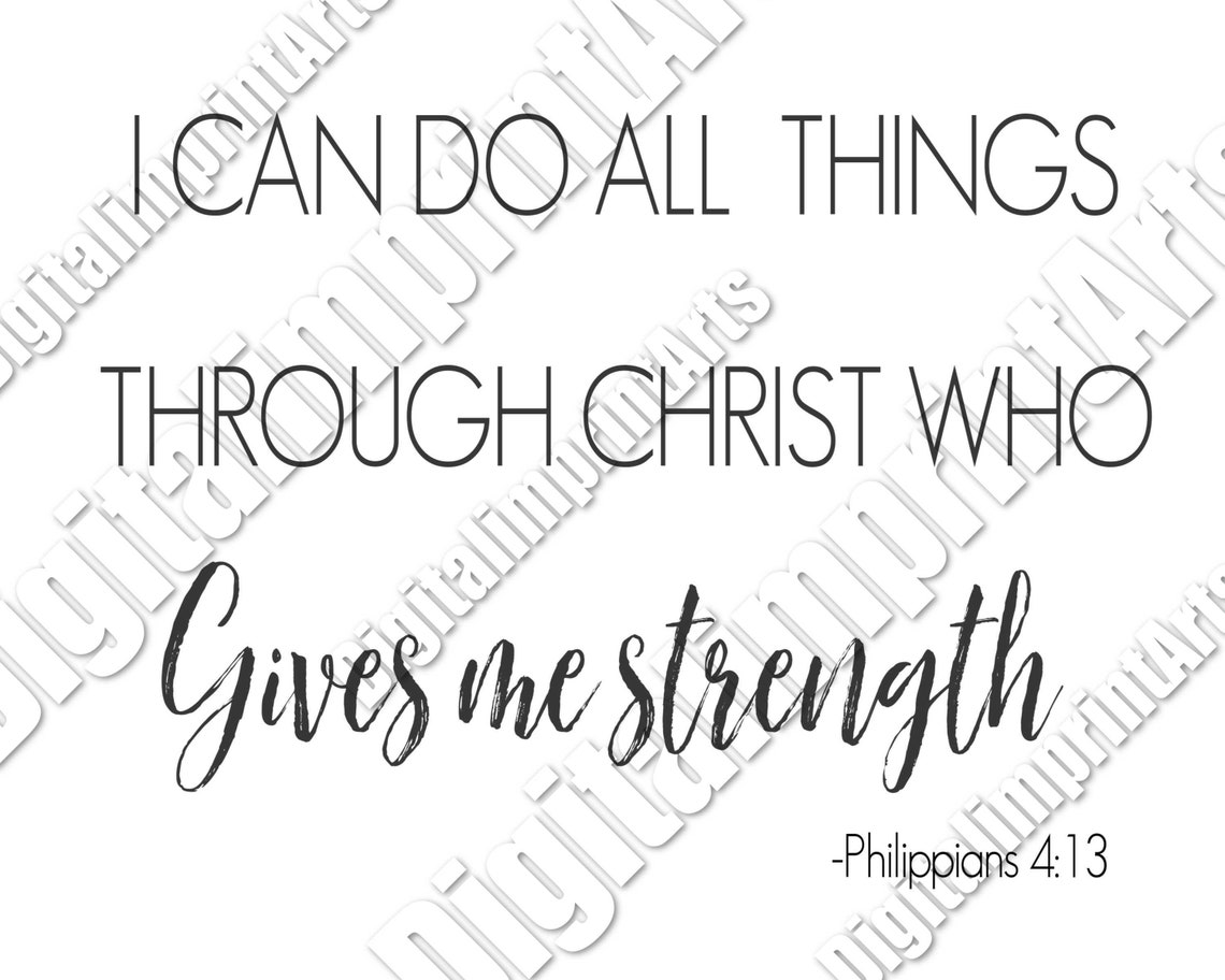 I Can Do All Things, Scripture Wall Art, Baby Shower Gift, Philippians ...